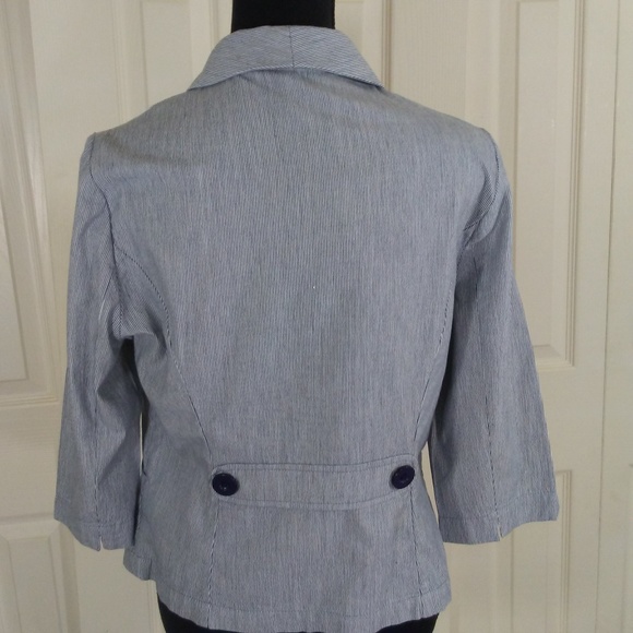 ambition | Jackets & Coats | Ambition Blue And White Pin Stripe Jacket ...